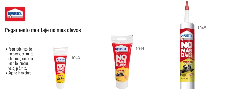 Pegamento montaje no mas clavos