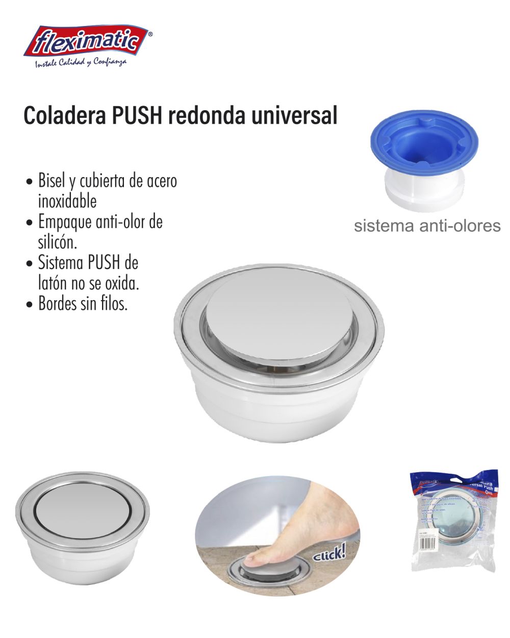 Coladera universal redonda