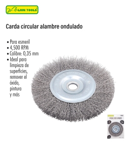 Carda circular alambre ondulado